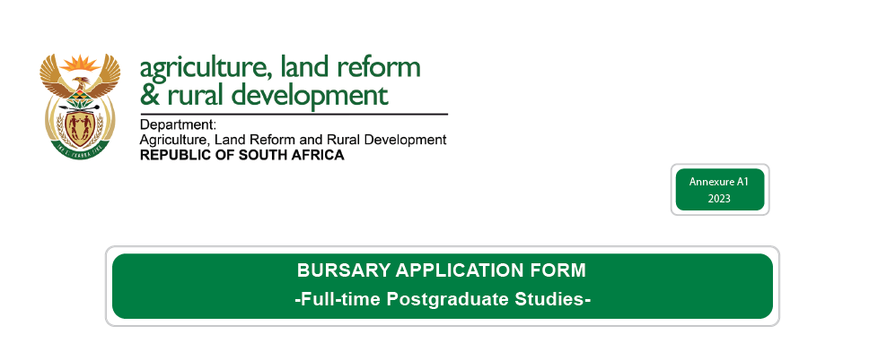 Agriculture Land Reform And Rural Development Bursary Awards For 2023
