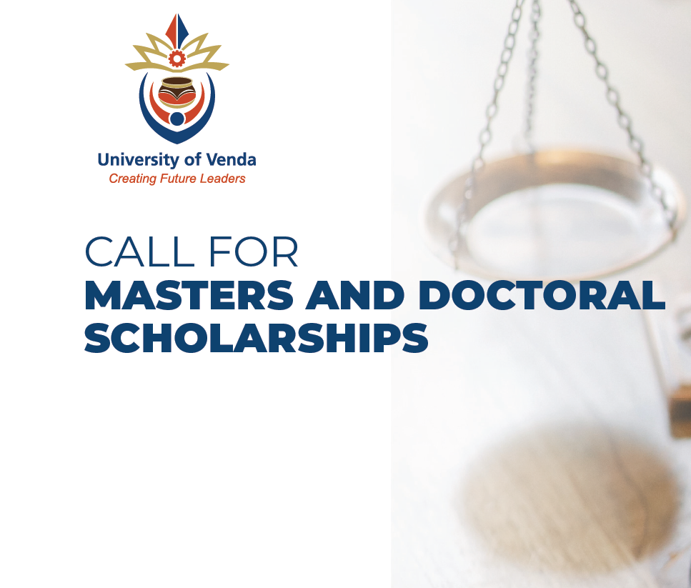 Calls for Masters and Doctoral scholarships | University of Venda
